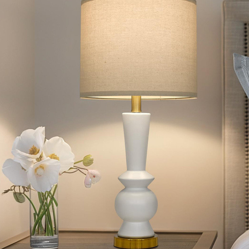 Canora Grey 27" Modern Ceramic Table Lamp Set of 2 for Living Room ...