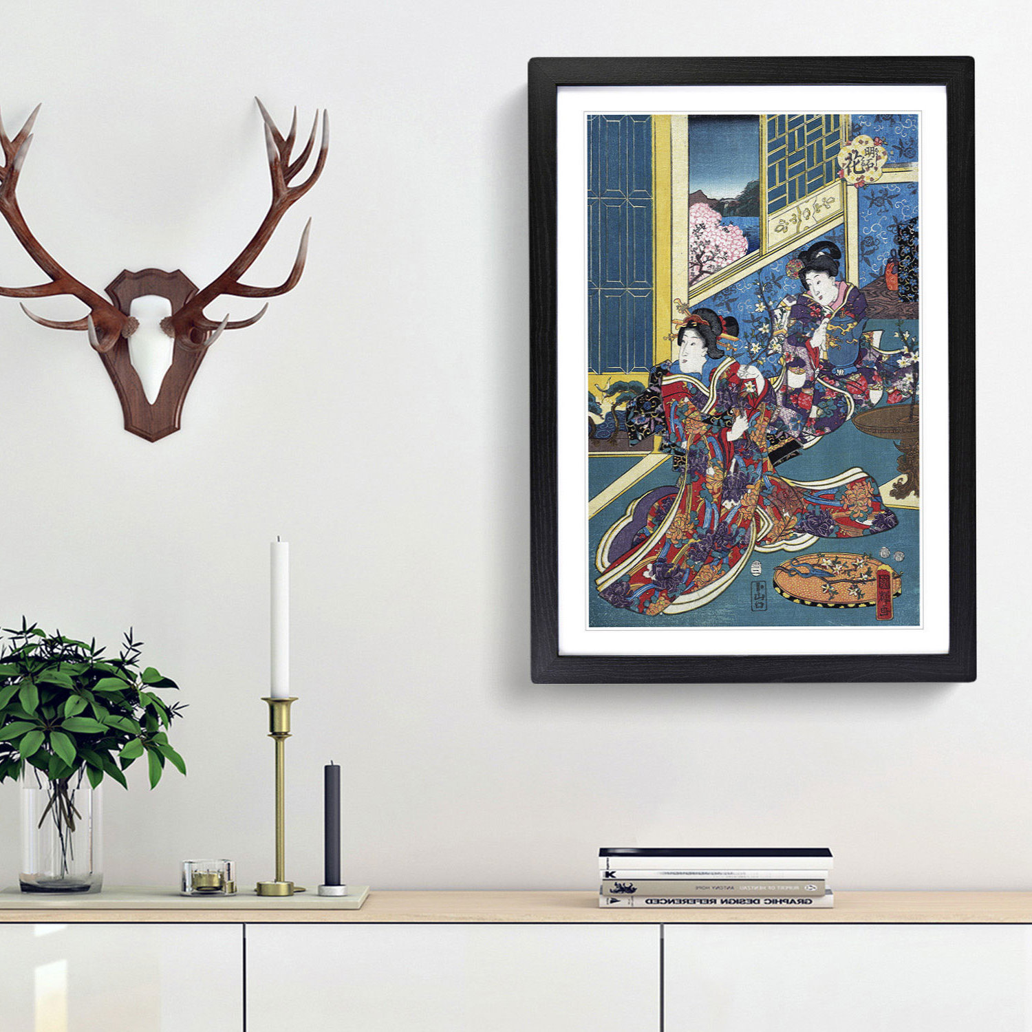 East Urban Home Flower of Akashi by Utagawa Kuniteru - Picture Frame ...