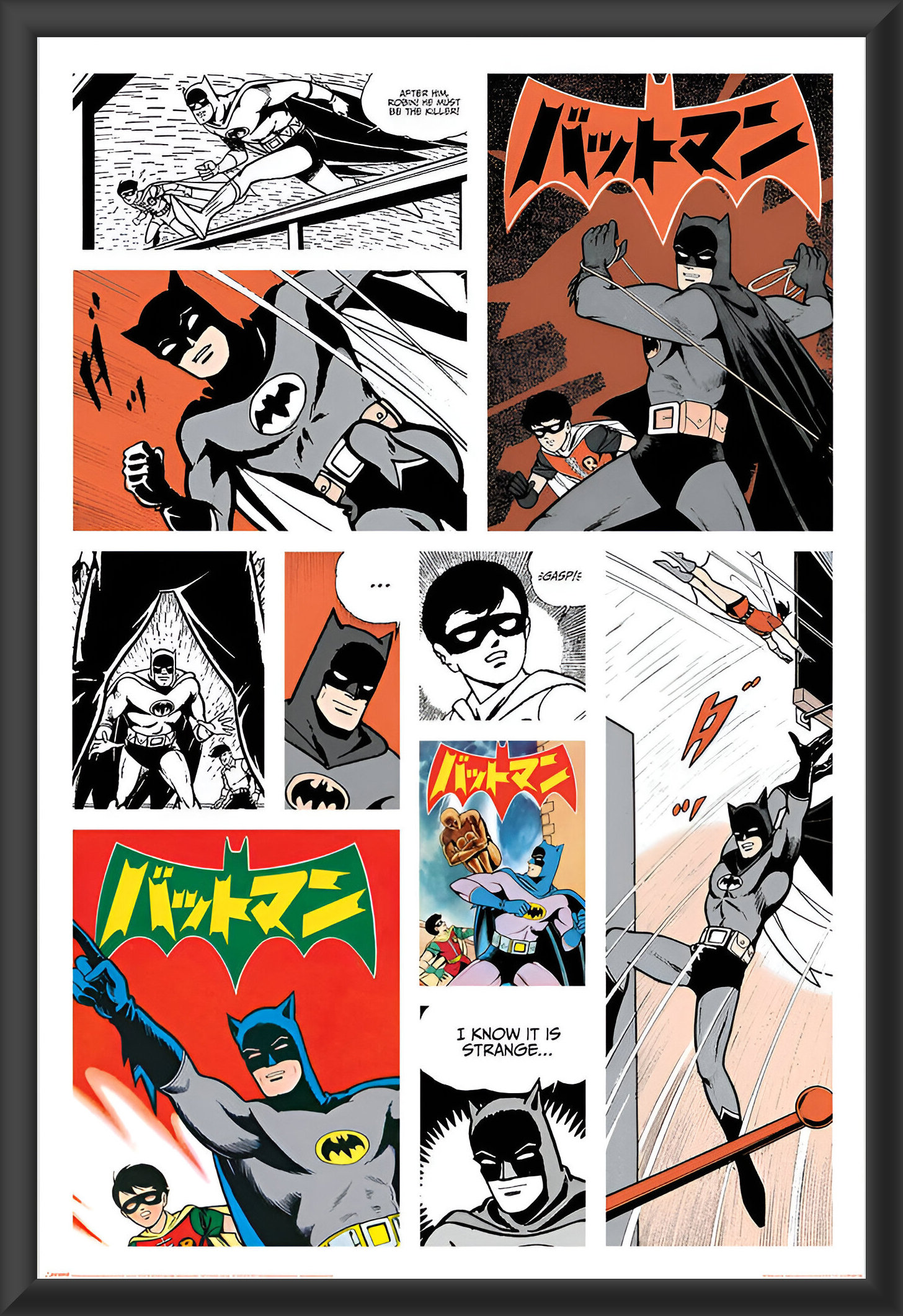 Winston Porter Batman - Bat - Manga Comic strip Poster 24 x 36 Inch ...