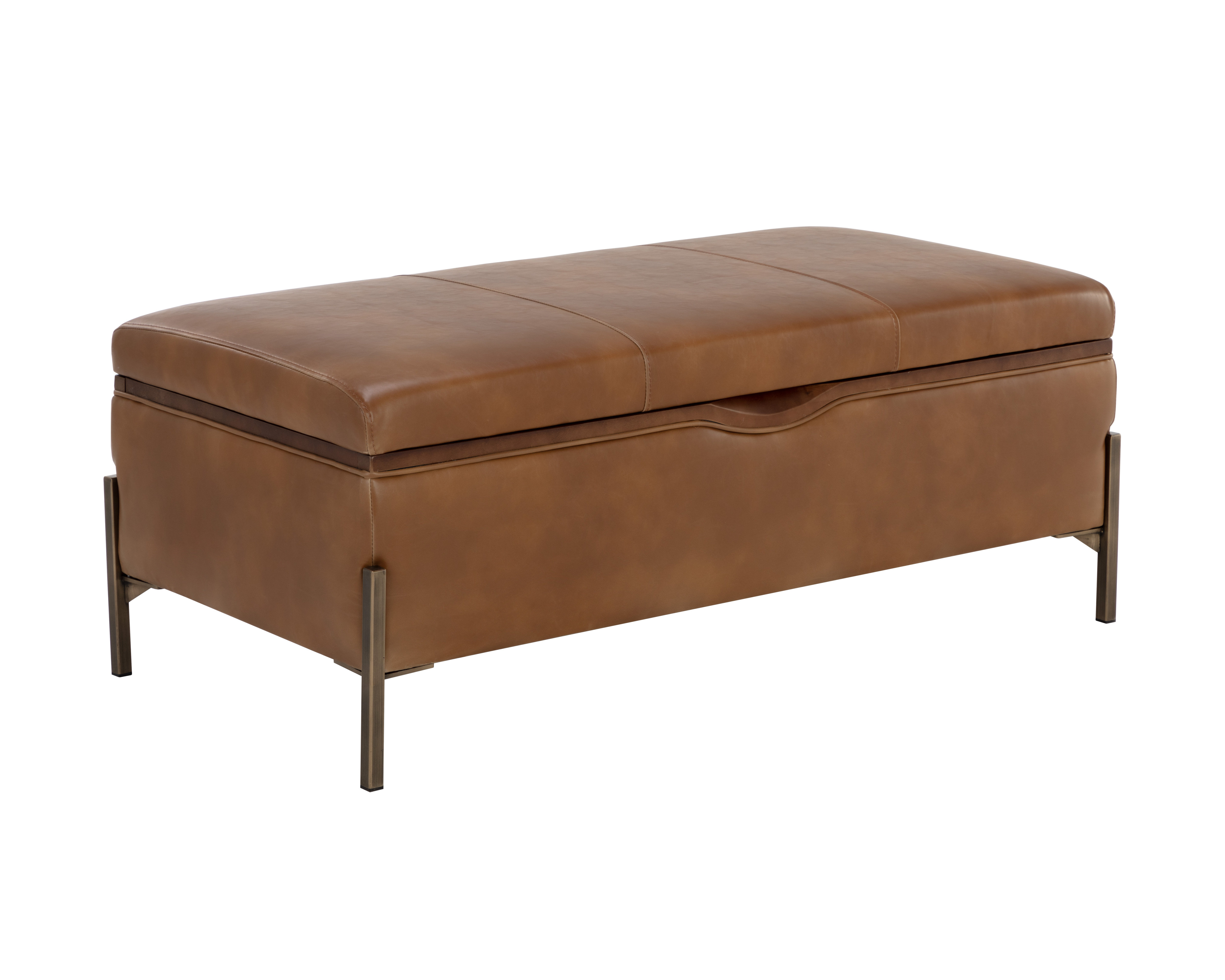 Hokku Designs Katryna STORAGE BENCH - TOBACCO TAN | Wayfair