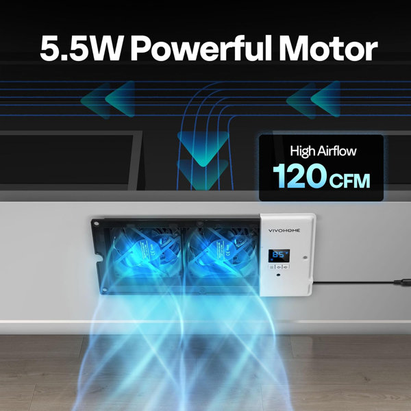 VIVOHOME Quiet Register Booster Fan with Intelligent Thermostat | Wayfair