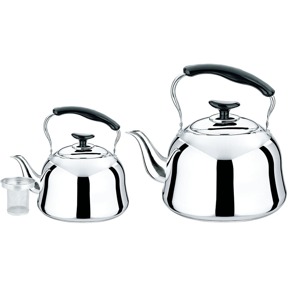 HAUS ROLAND 3.2 Quarts Stainless Steel (18/10) Whistling Stovetop Tea ...