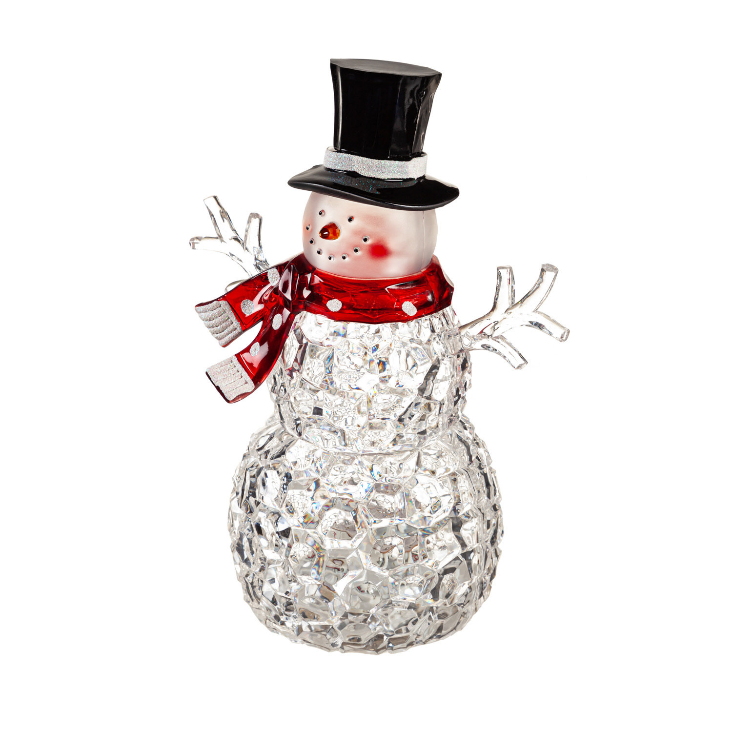 Plow & Hearth Multicolor Lighted Snowman Table Decor | Wayfair