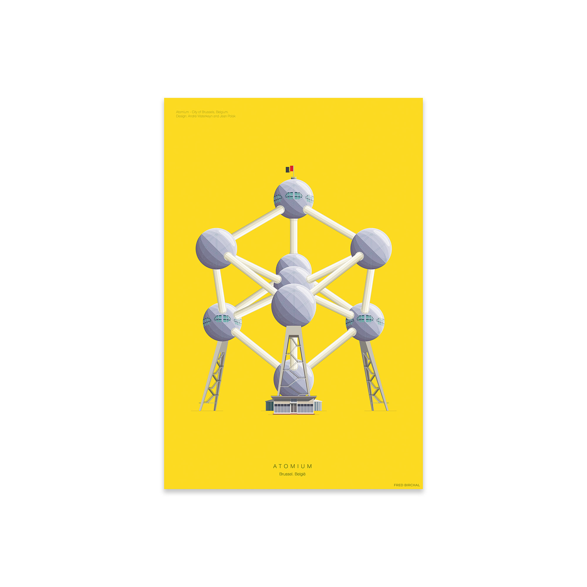 Winston Porter Atomium Brussels, Belgium On Plastic/Acrylic by Fred ...