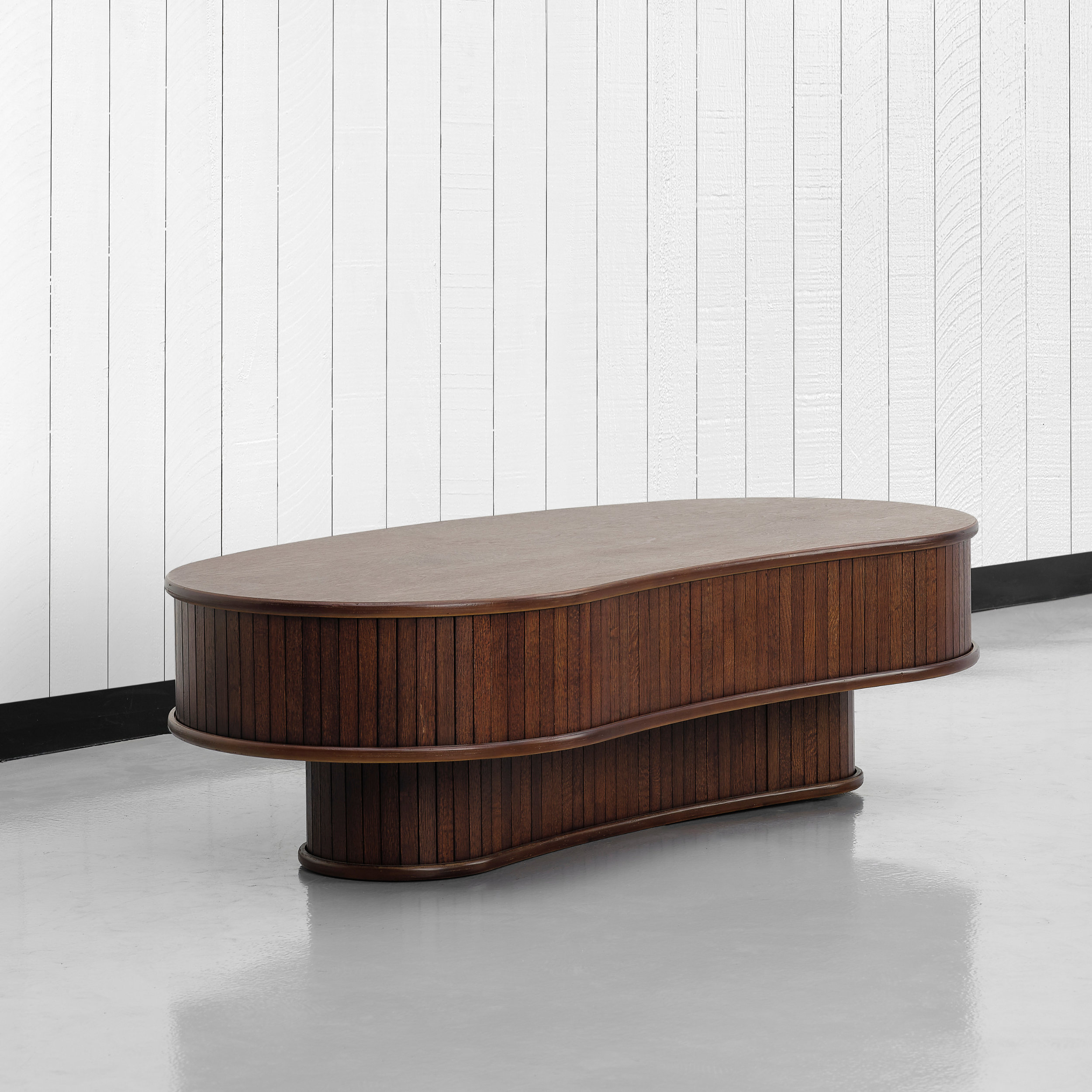 Ebern Designs NTC RIPPLE DOU Coffee Table Modern Wooden Double-Layer ...