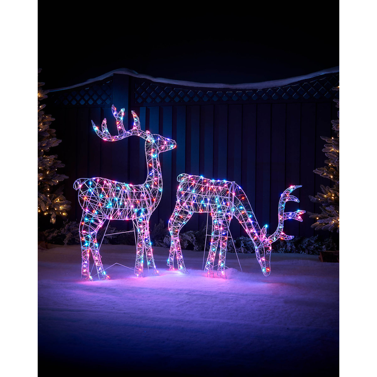 Mail Order Online Ltd 2D Aurora Reindeer Light, Multi-Coloured LEDs ...