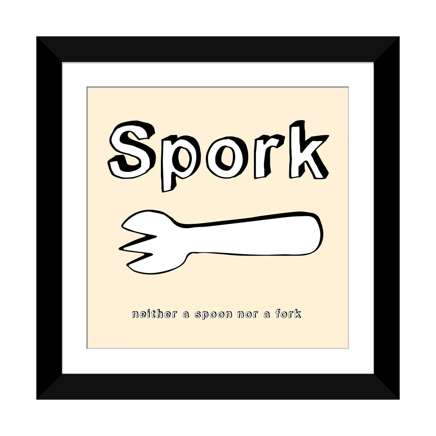 Trinx Enamul Kitchen Spork (Neither a Spoon Nor a Fork) Framed Art ...