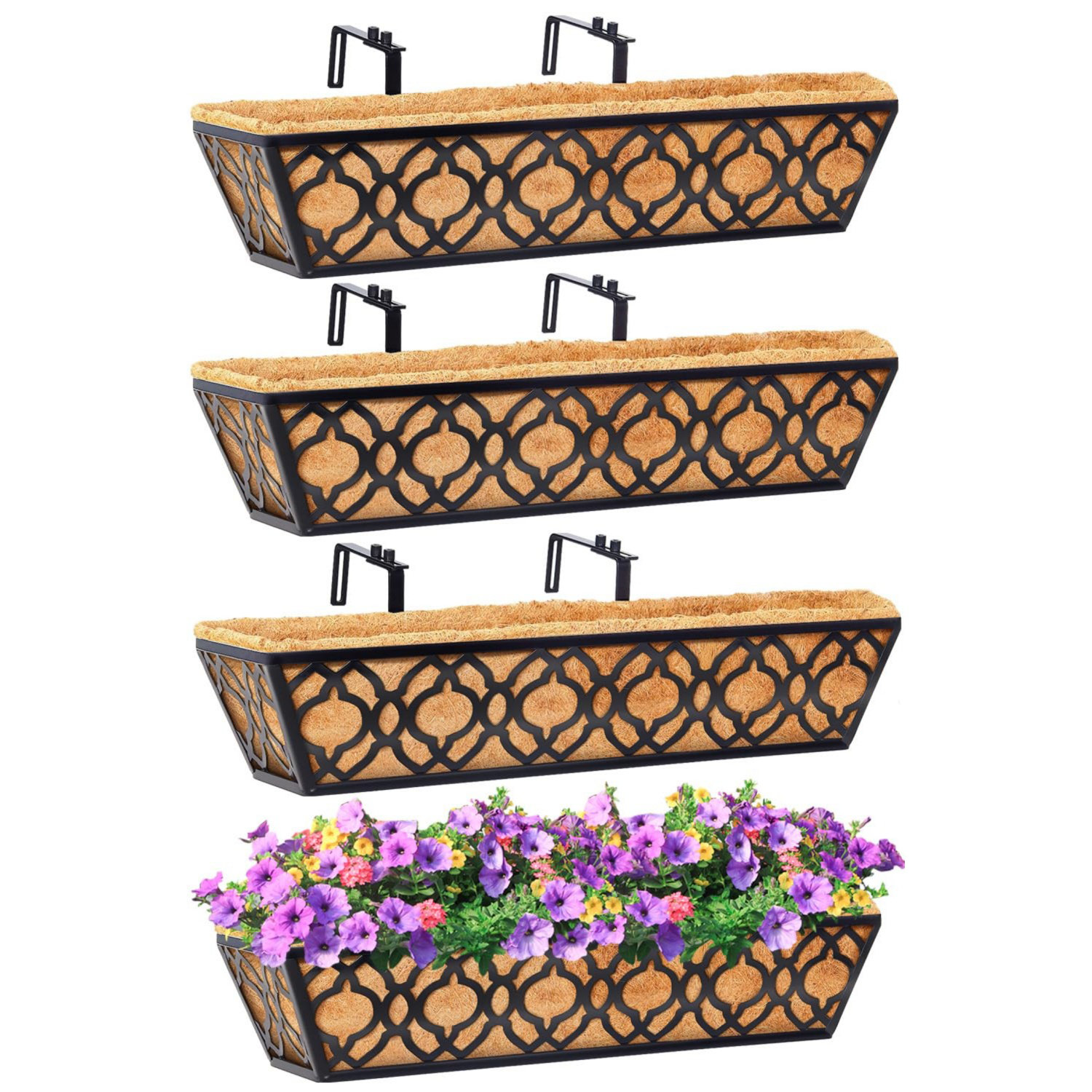 Ophelia & Co. 4Pcs 24 Inch Window Deck With Coconut Coir Liner, 24 ...