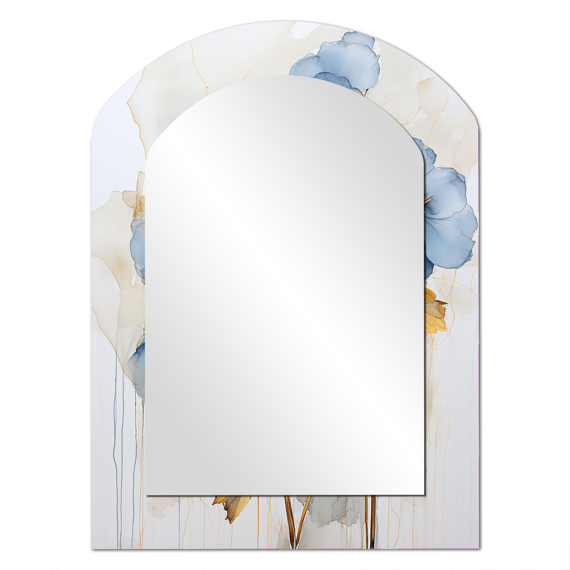 Latitude Run® Blue And Gold Adorned Violets I - Irregular Violets ...