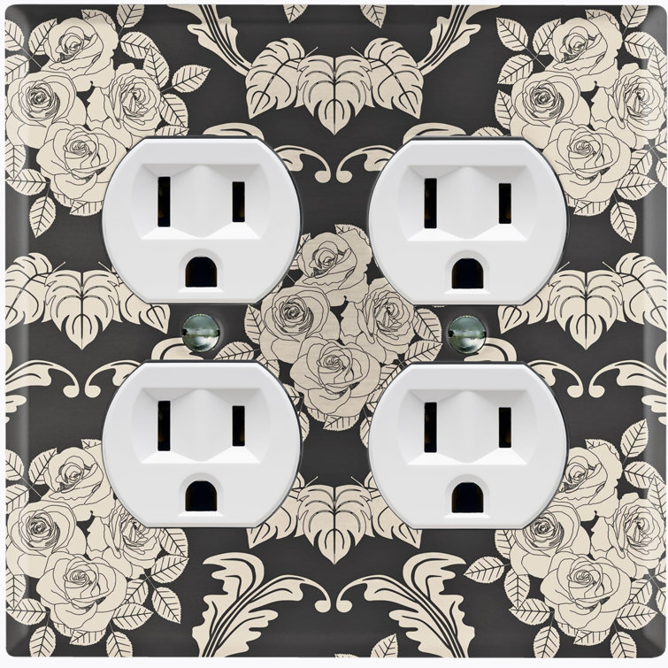 WorldAcc Patterned 2 - Gang Duplex Outlet Standard Wall Plate | Wayfair