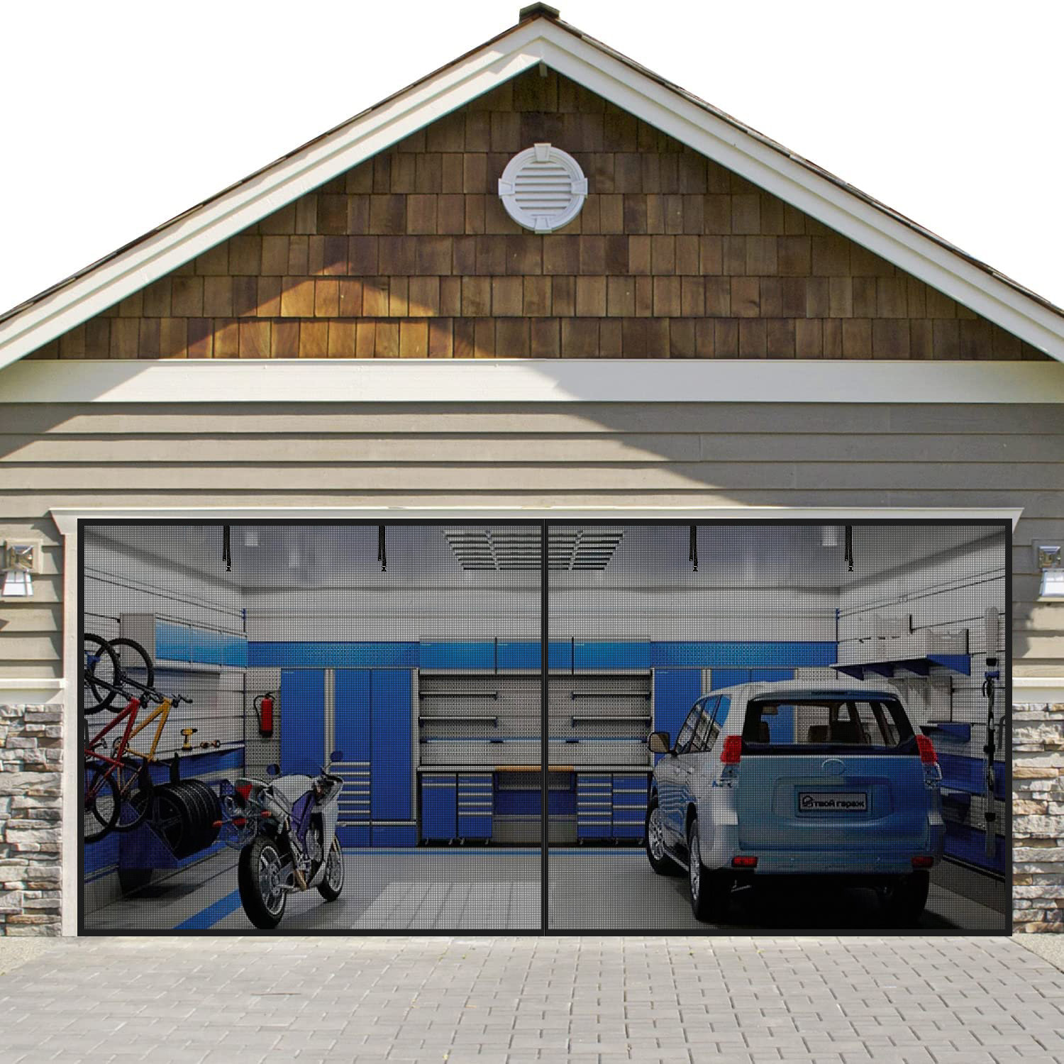Mr.Garden Fibreglass Garage Door Curtain With Straps Suitable For Home ...