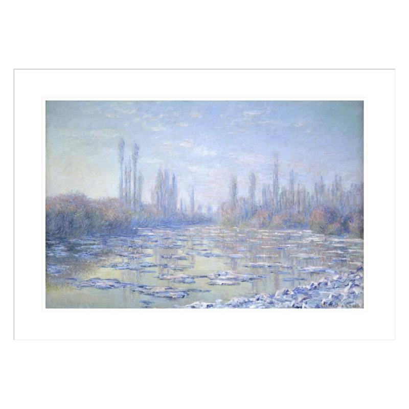 1000Museums Les Glacons (The Ice Floes) by Claude Monet -Framed Giclee ...