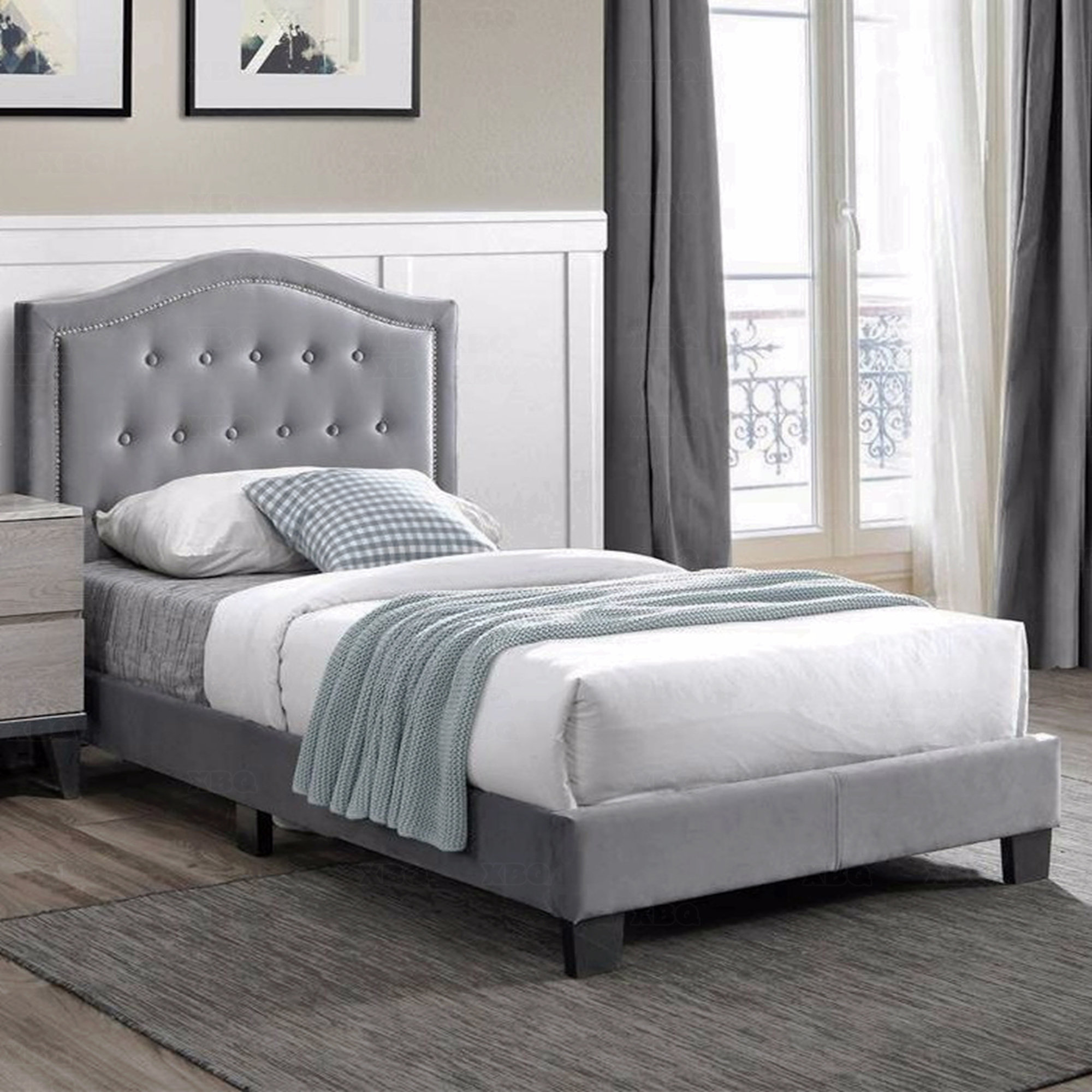 Mercer41 European Style 1Pc Bed Button Tufted Headboard | Wayfair