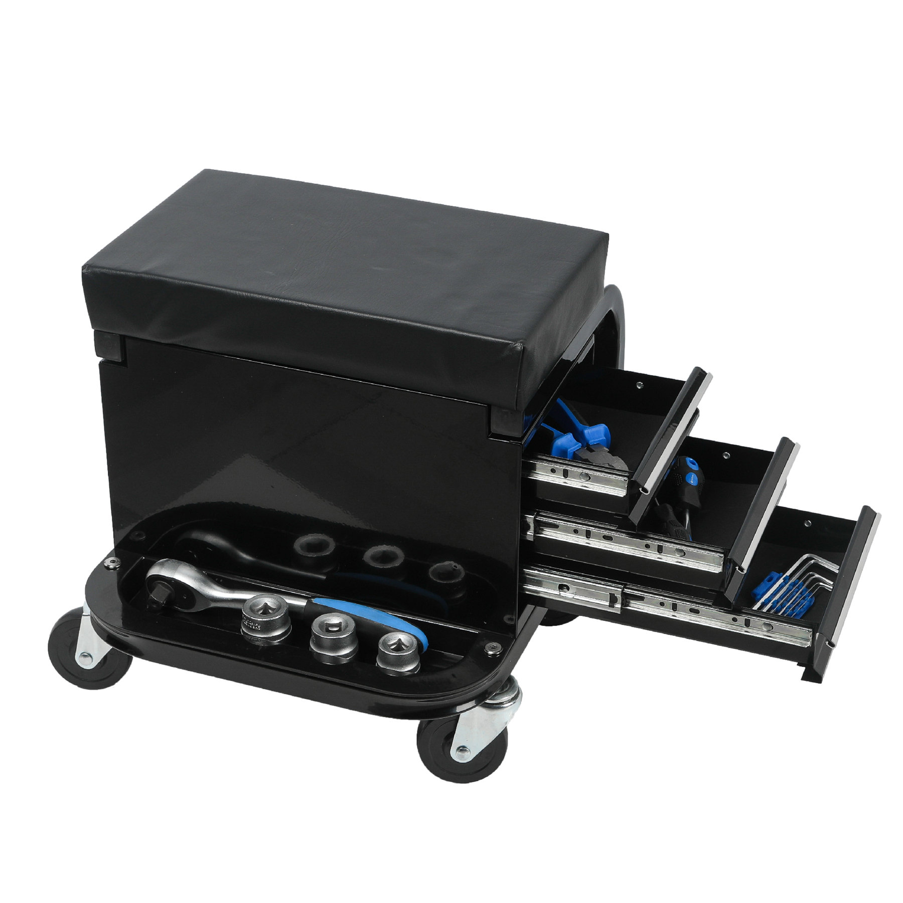 WFX Utility™ Rolling Creeper Garage/Shop Seat with Three Built-in ...