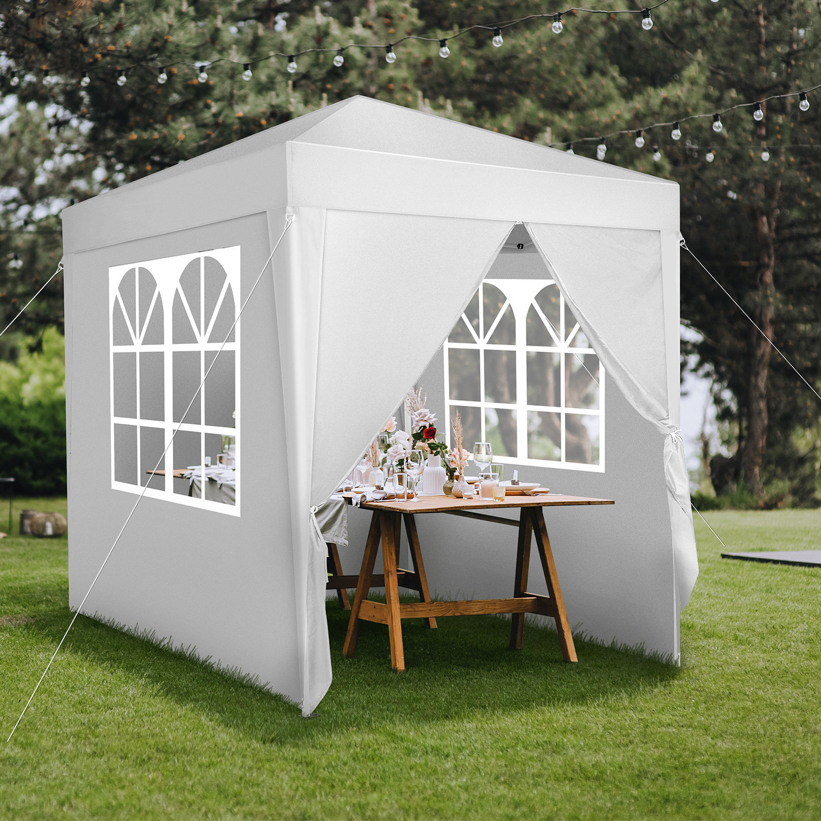 Outopee 6.5 Ft. W x 6.5 Ft. D Steel Pop-Up Party Tent Canopy & Reviews ...
