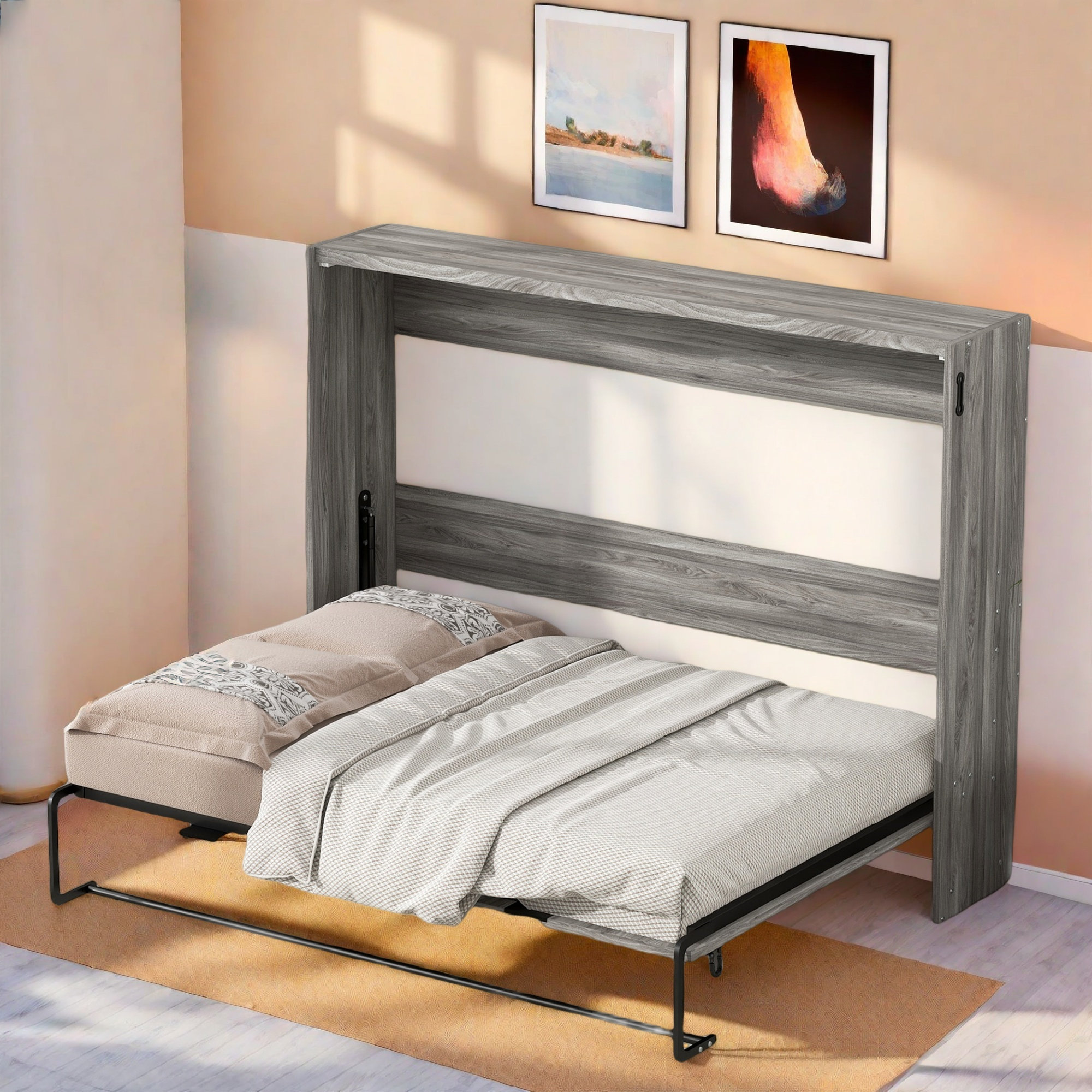 Ebern Designs Murphy Bed With Clever Design | Wayfair