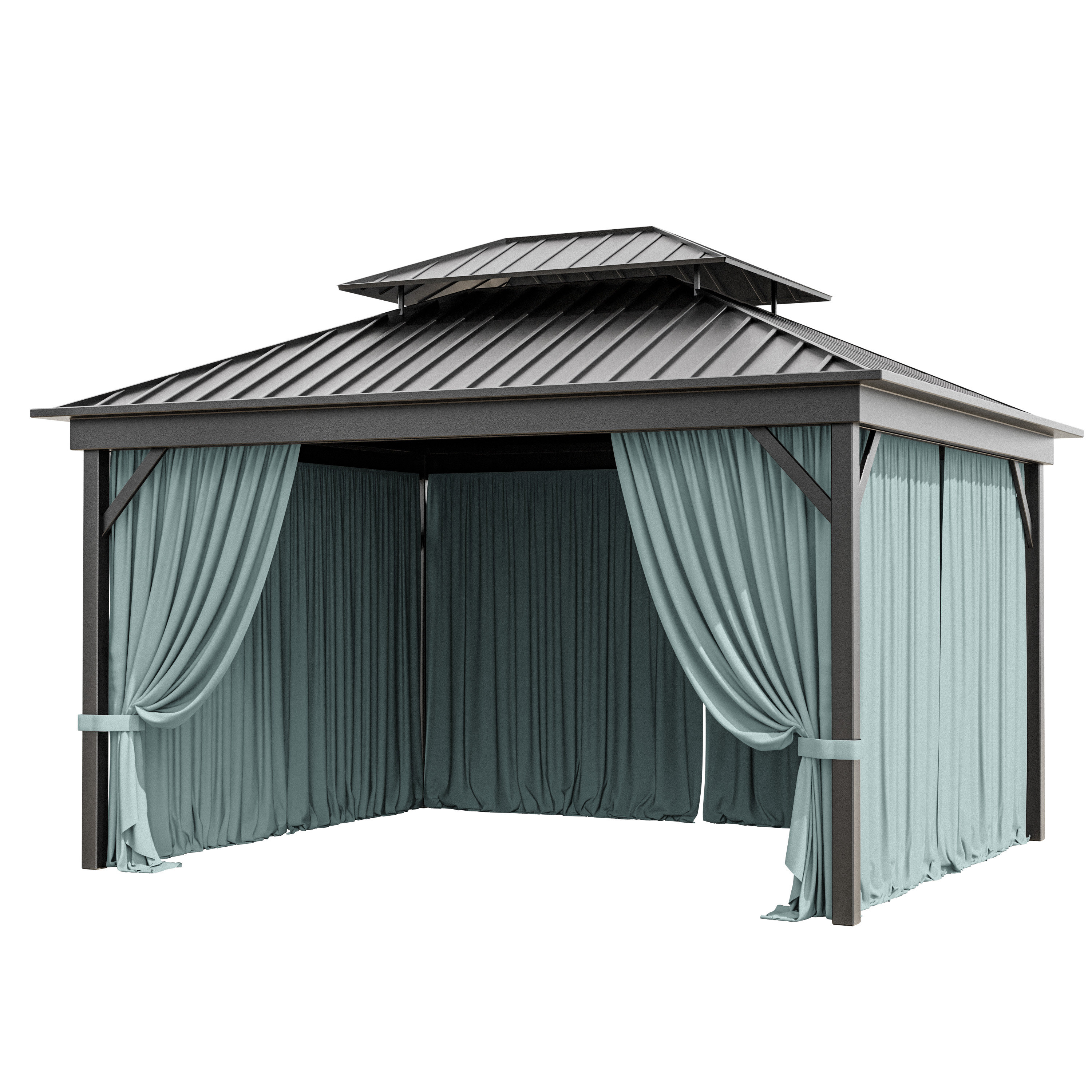 Equal Fitness Outdoor Gazebo Curtains Polyester Side Wall For Gazebo ...