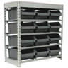Rebrilliant Jiyana 33 W x 15 D x 36 H Garage Storage Bin Rack System ...