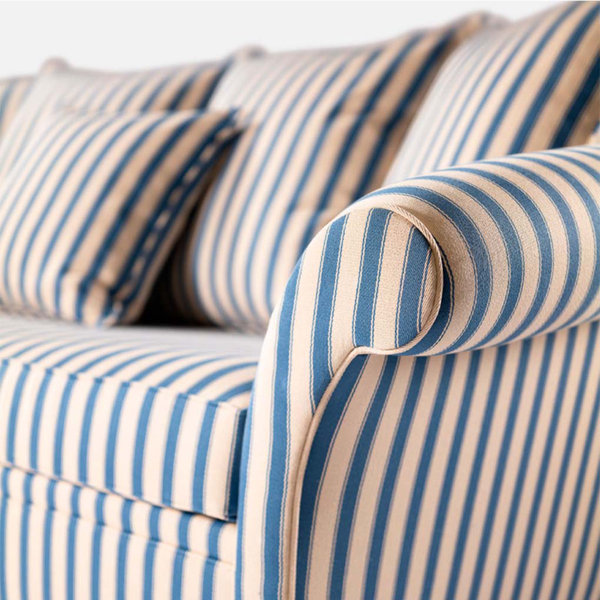 Axis Living Vintage Striped Fabric Sofa | Wayfair