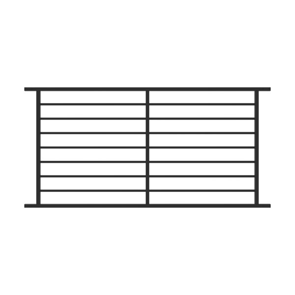 Fortress Building Products Fe26 Axis 34-in H x 6-ft W Black Steel ...