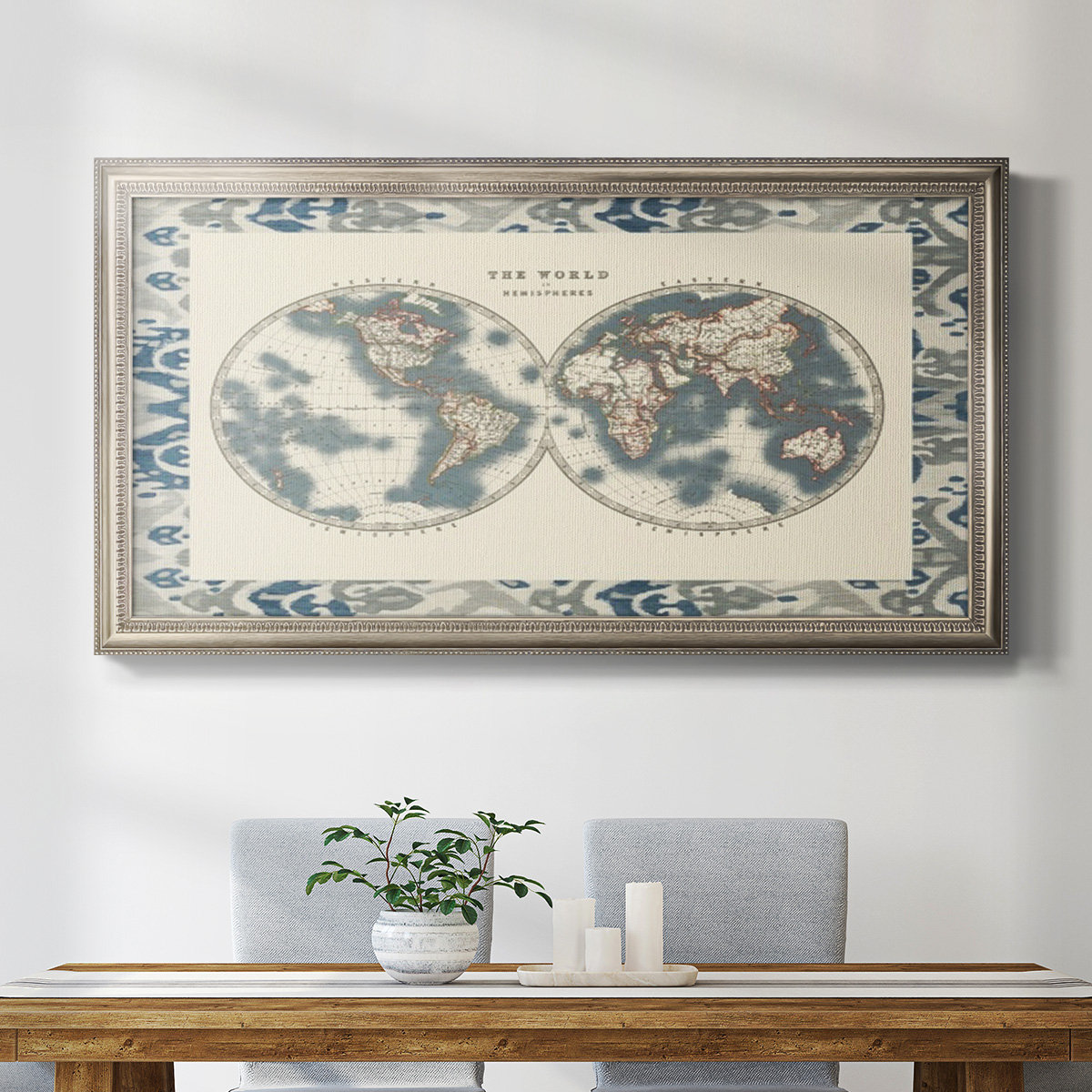 Breakwater Bay Lemoore Bordered World Hemispheres - Single Picture ...