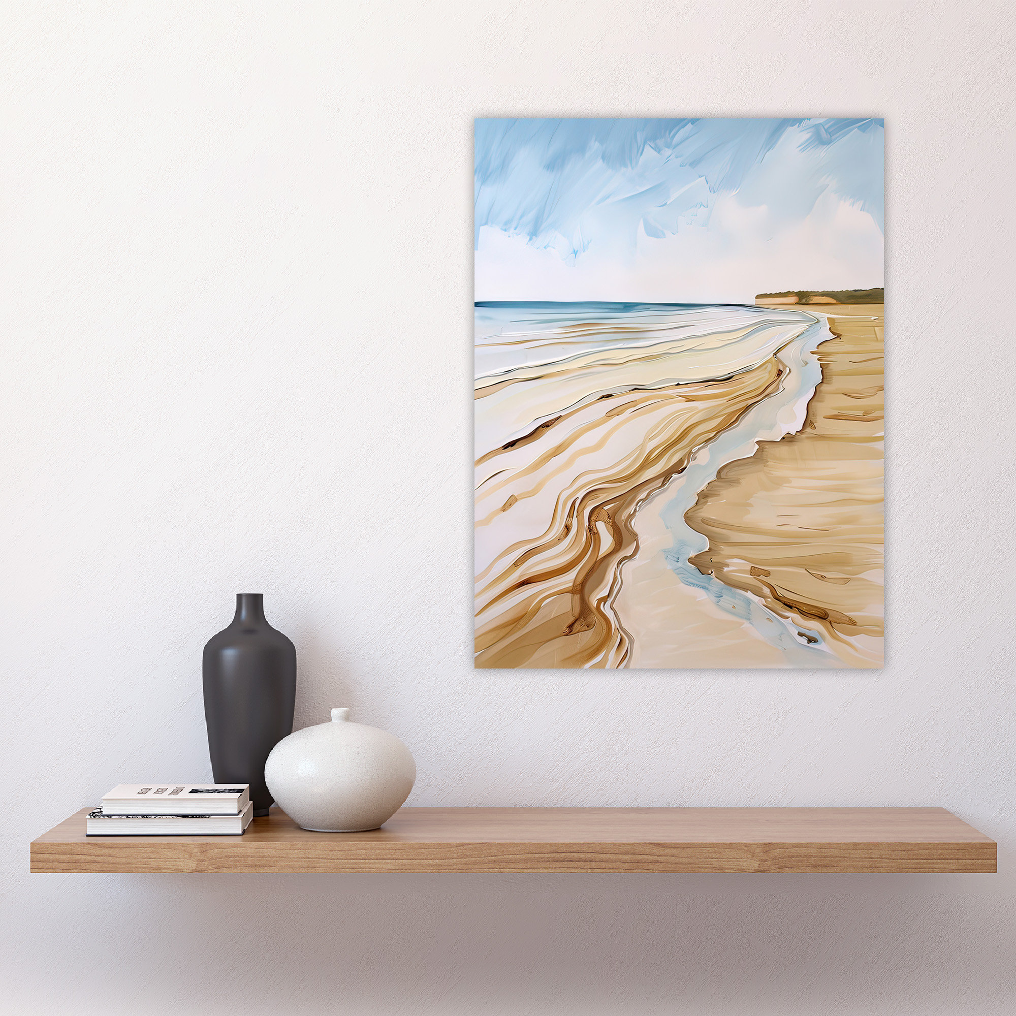 Beachcrest Home Filey Beach North Yorkshire Watercolour Painting Wall ...