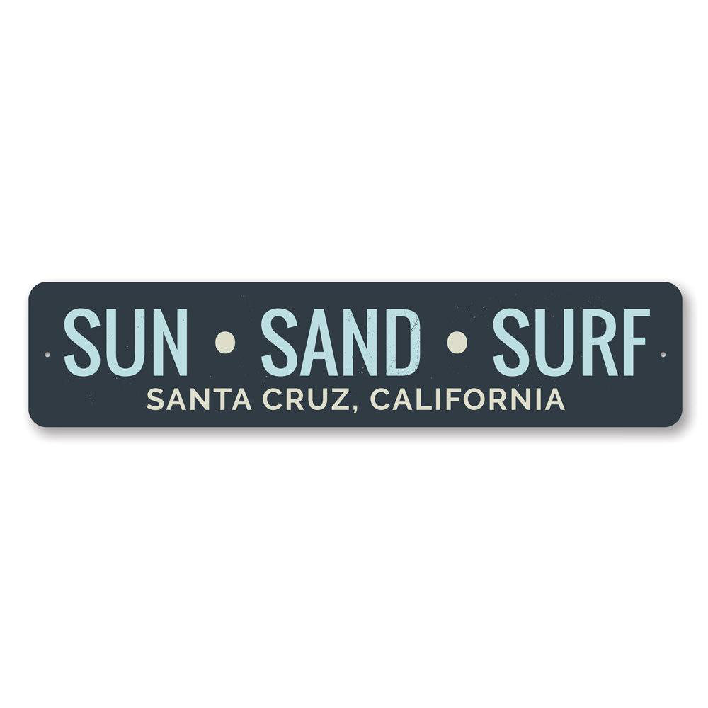Lizton Sign Shop, Inc Sun Sand Surf Aluminum Sign | Wayfair