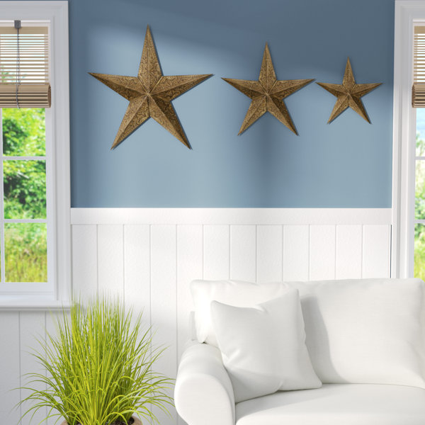 Ophelia & Co. Metal Indoor Outdoor Star Wall Decor Set & Reviews | Wayfair