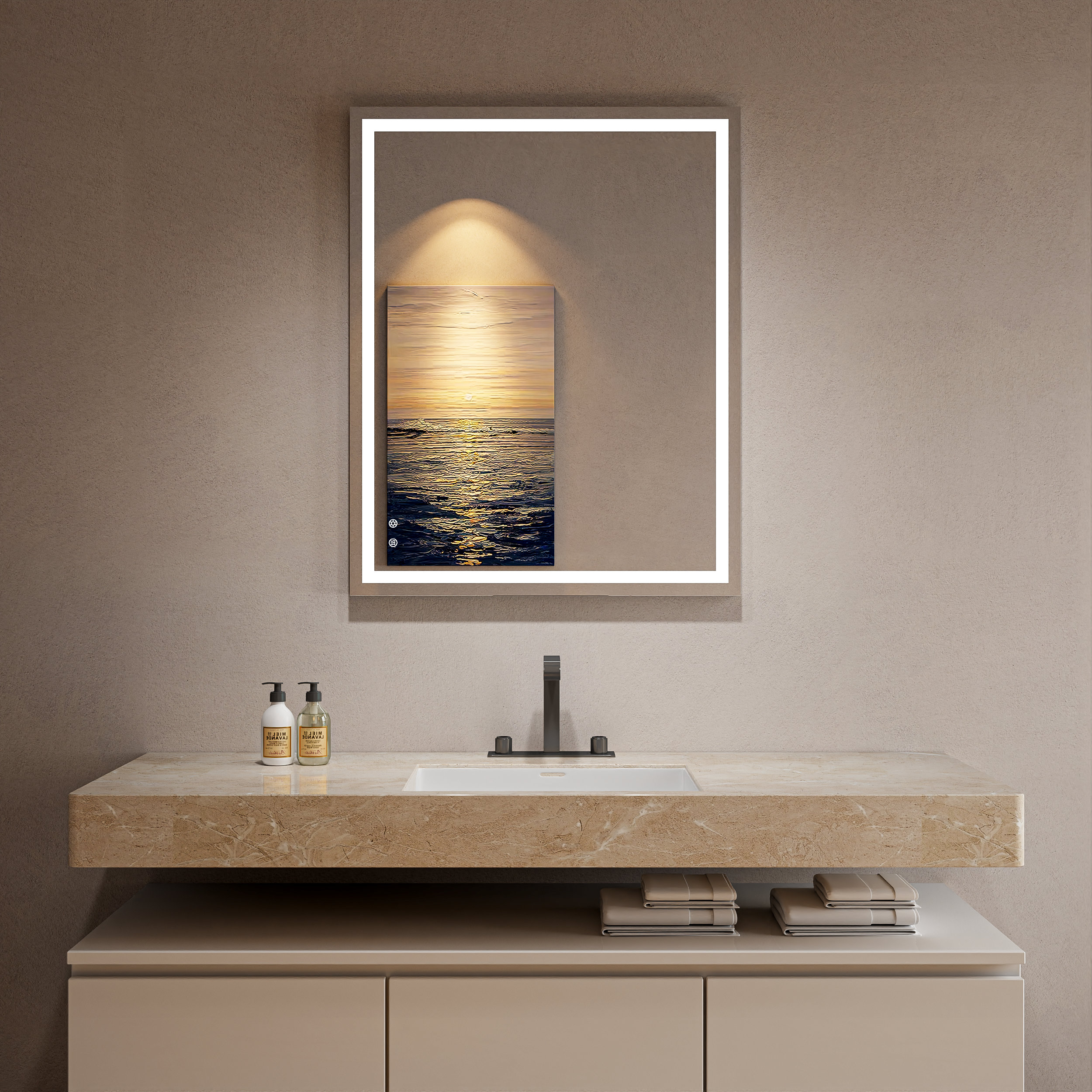 Ivy Bronx Kristeen LED Lighted Rectangle Wall Mirror | Wayfair