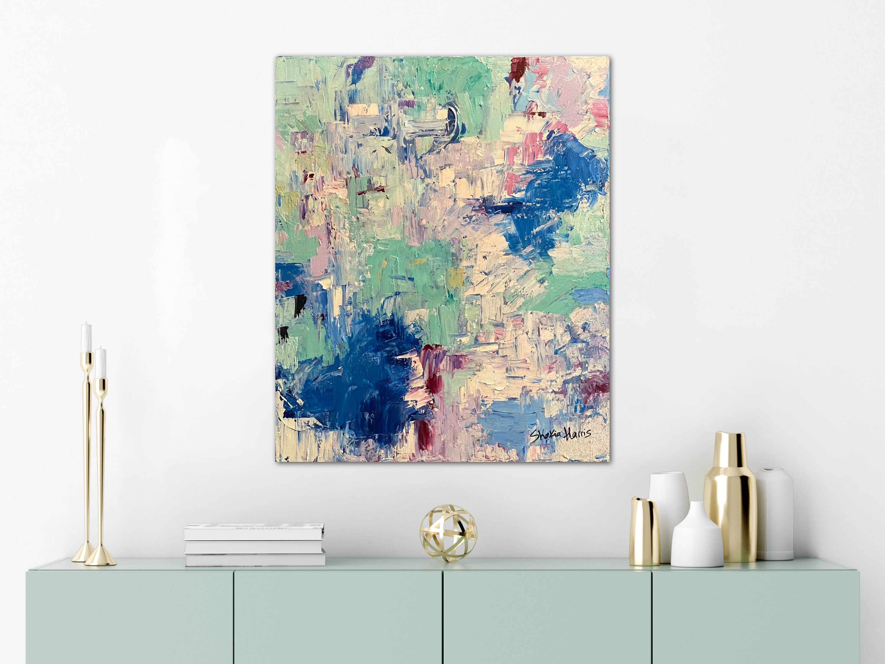 Wrought Studio Pastel Rush - Contemporary Textured Abstract Portrait ...
