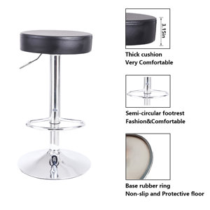 Latitude Run® Swivel Adjustable Height Bar Stool & Reviews | Wayfair