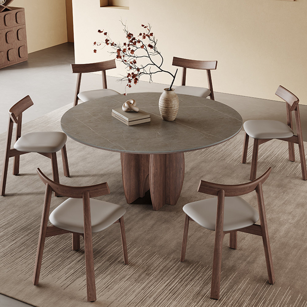 Elamer Modern simple round dining table sets | Wayfair