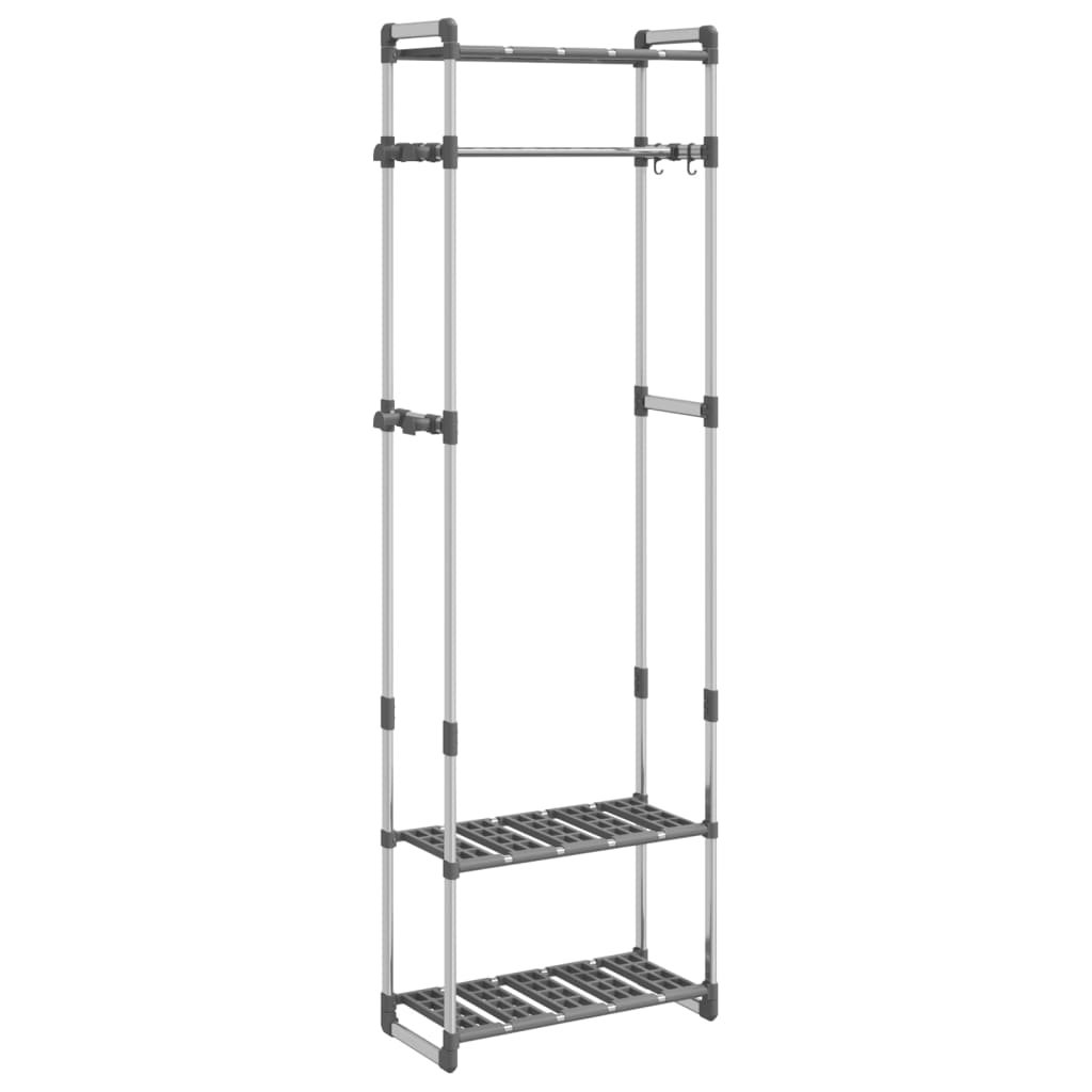 Rebrilliant Latitude Run® 3-Tier Clothes Rack Silver 23.2"X11.4"X75.6 ...