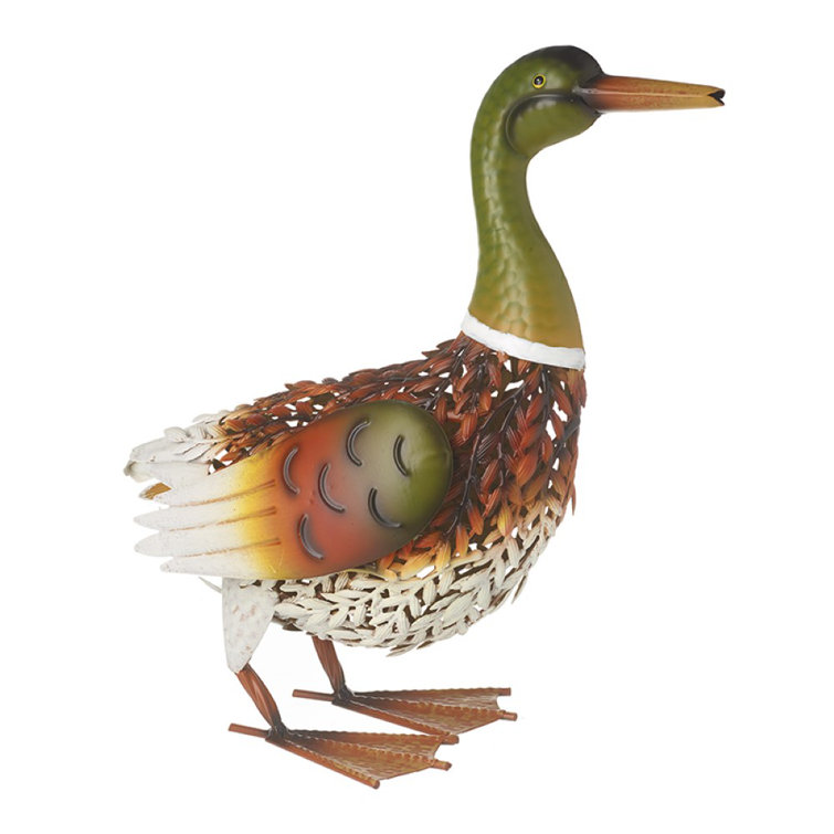 Latitude Vive Chantalle Duck Animals Metal Garden Statue | Wayfair.co.uk