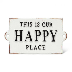 Ophelia & Co. This Is Our Happy Place Sign | Wayfair