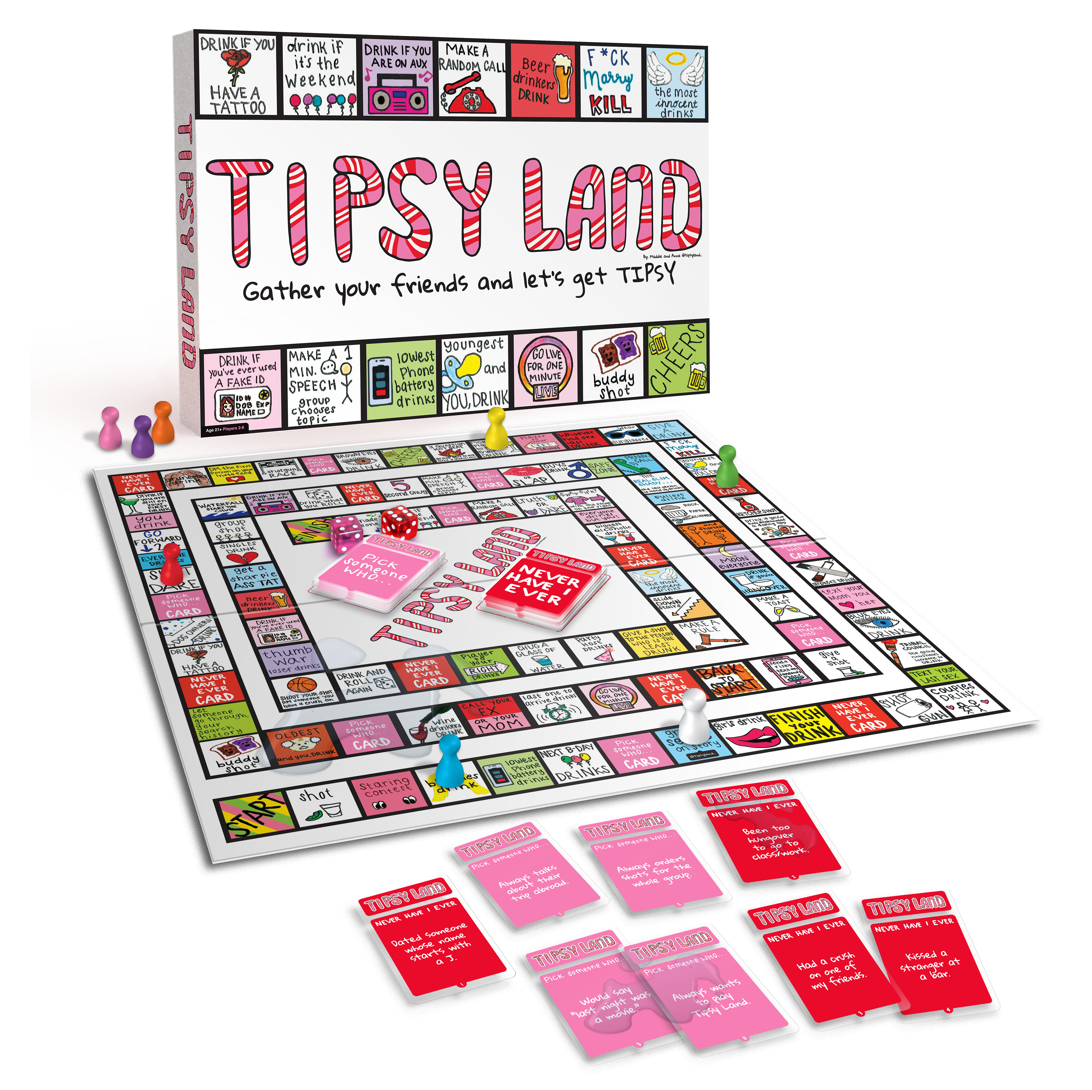 Imagination Games Tipsy Land Adult Drinking Board Game Wayfair