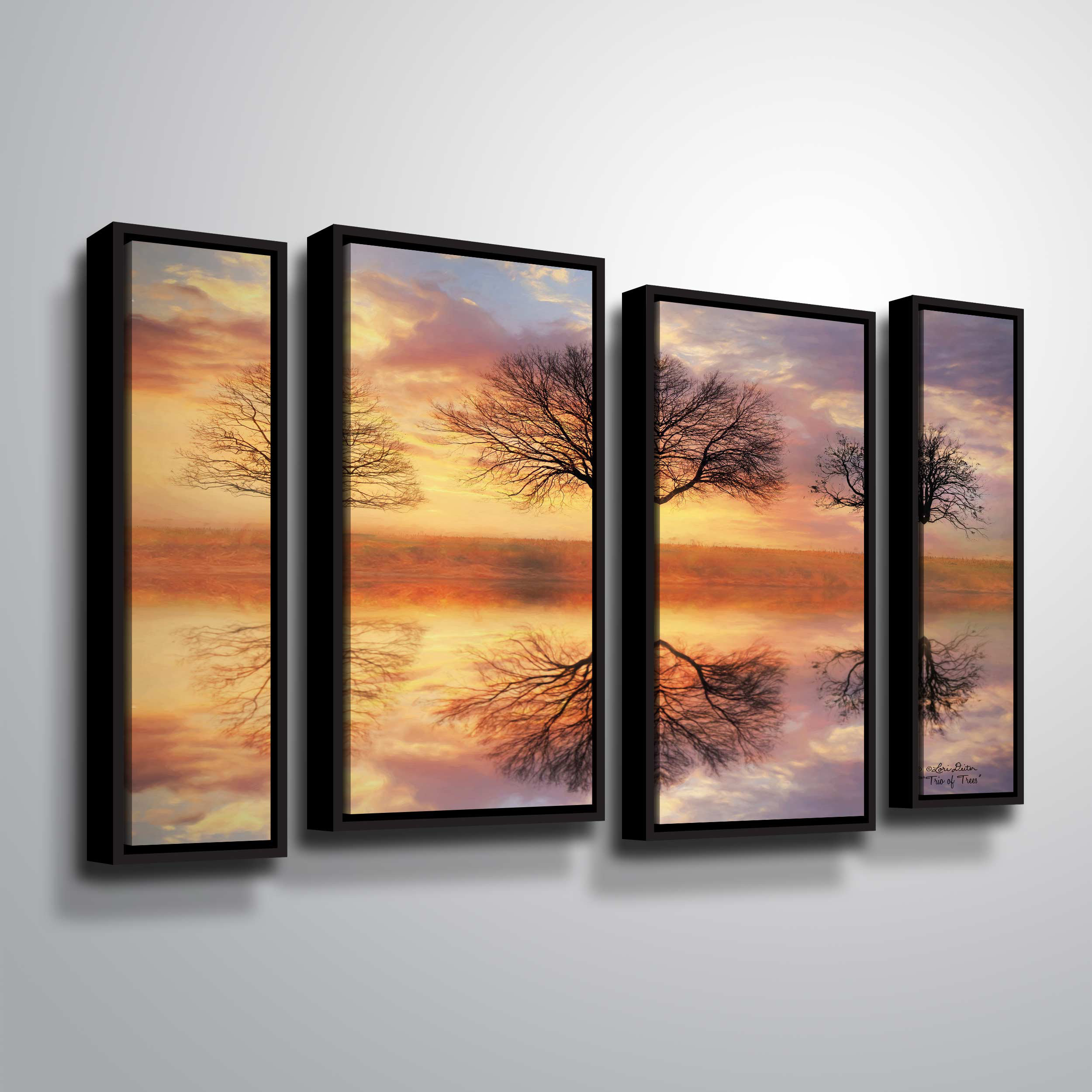 Ebern Designs 'Trio of Trees' Multi-Piece Image Graphic Art Print on ...