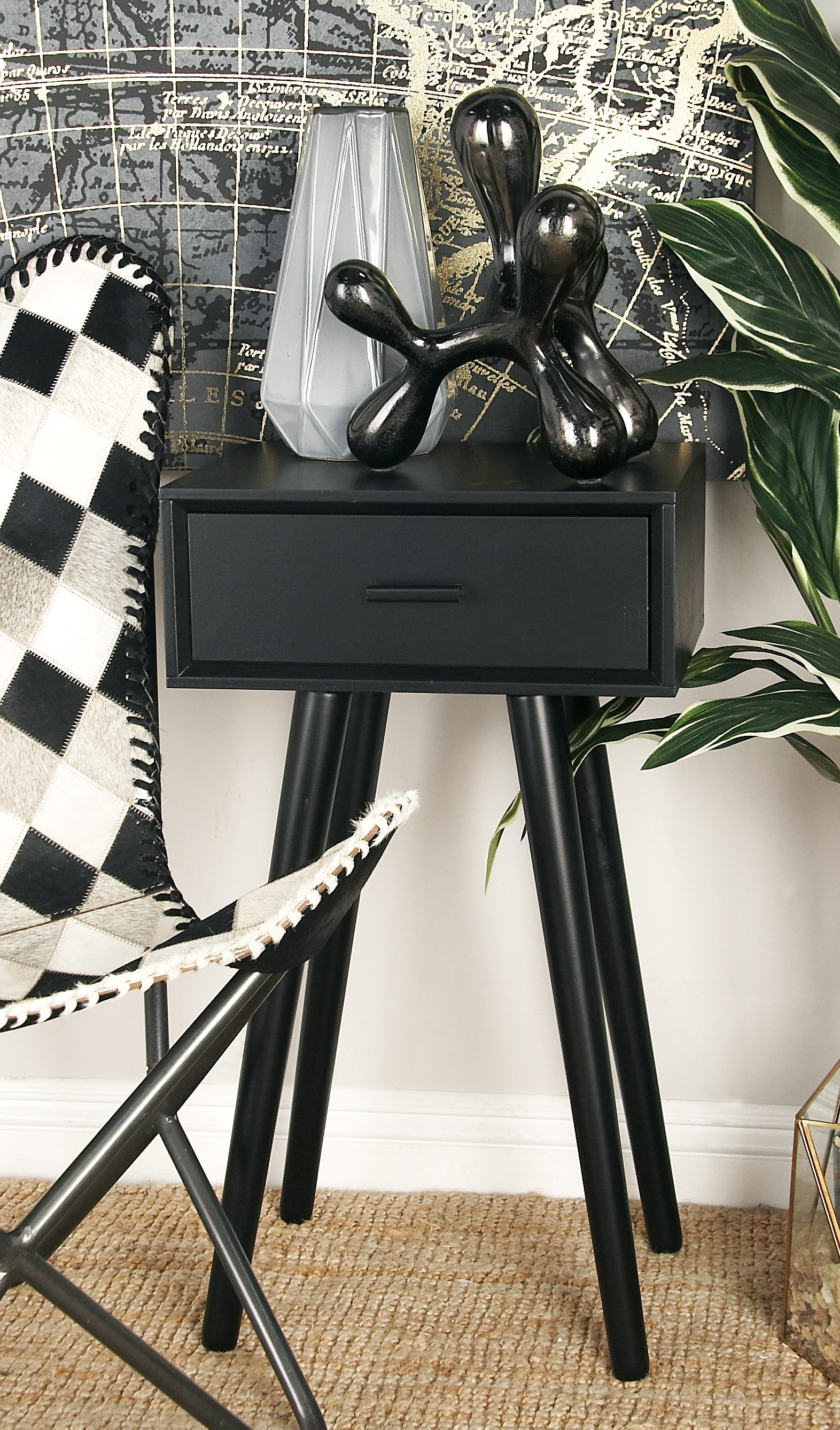 Wrought Studio™ Berkey Wood Single Drawer Side End Accent Table ...