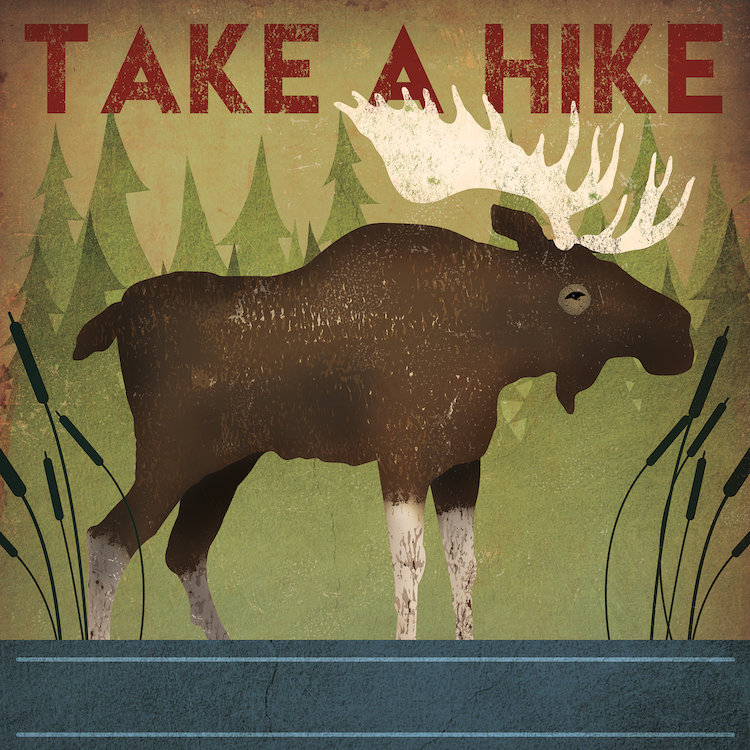East Urban Home " Take A Hike (Moose) " | Wayfair
