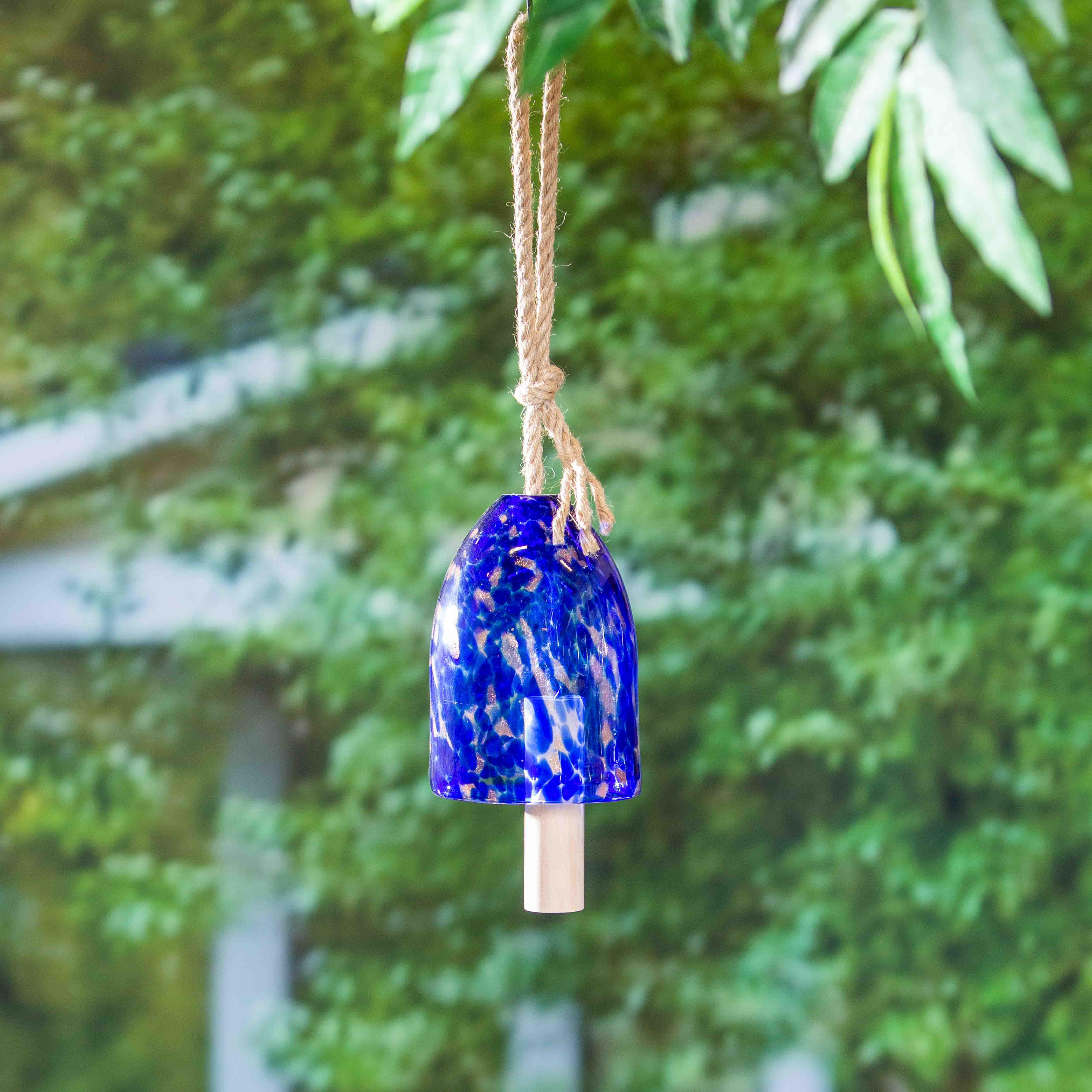 Evergreen Enterprises, Inc 7" Art Glass Watercolor Blue Bell Shaped ...
