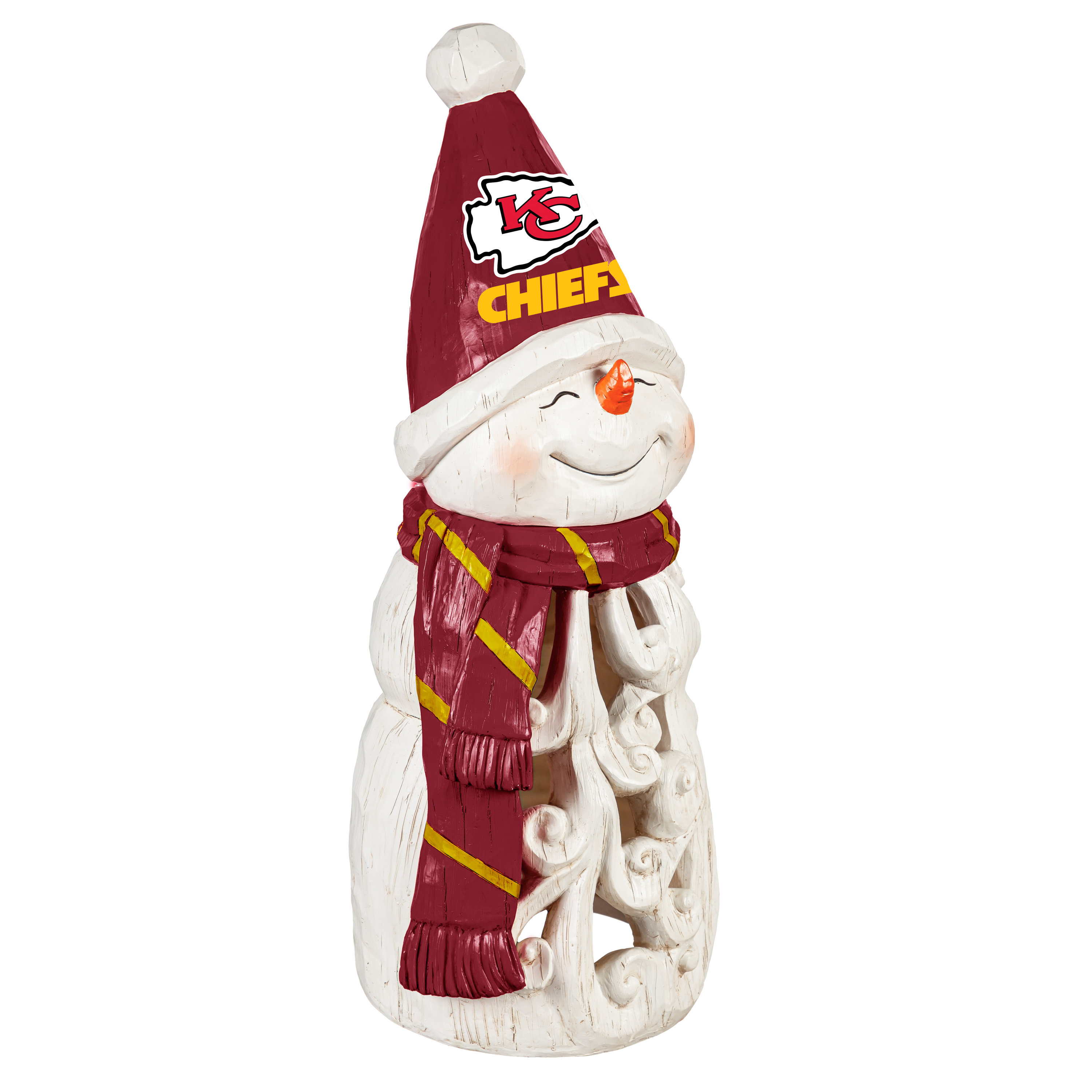 Red Barrel Studio® Kansas City Chiefs Snowman LED Statuary, 26" | Wayfair