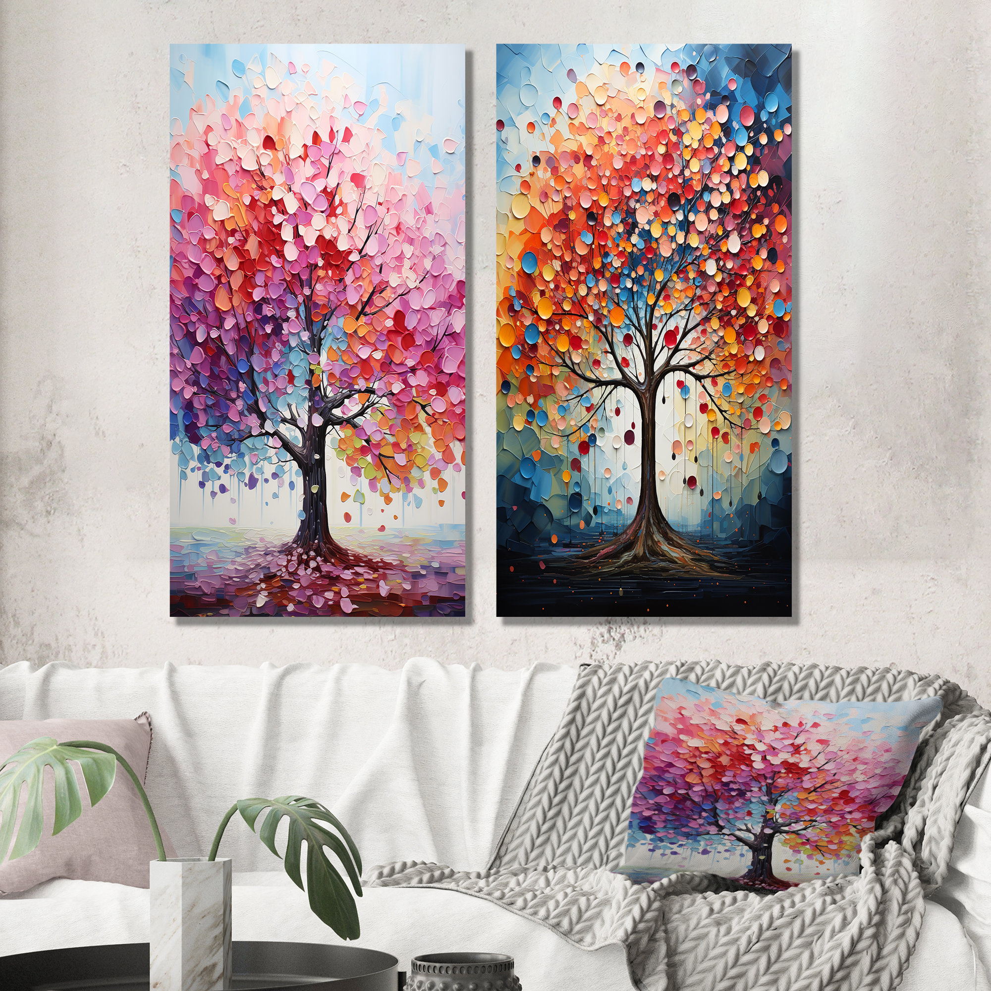 Lark Manor™ Colorful Maple Tree Melody - Tree Maple Metal Wall Art ...
