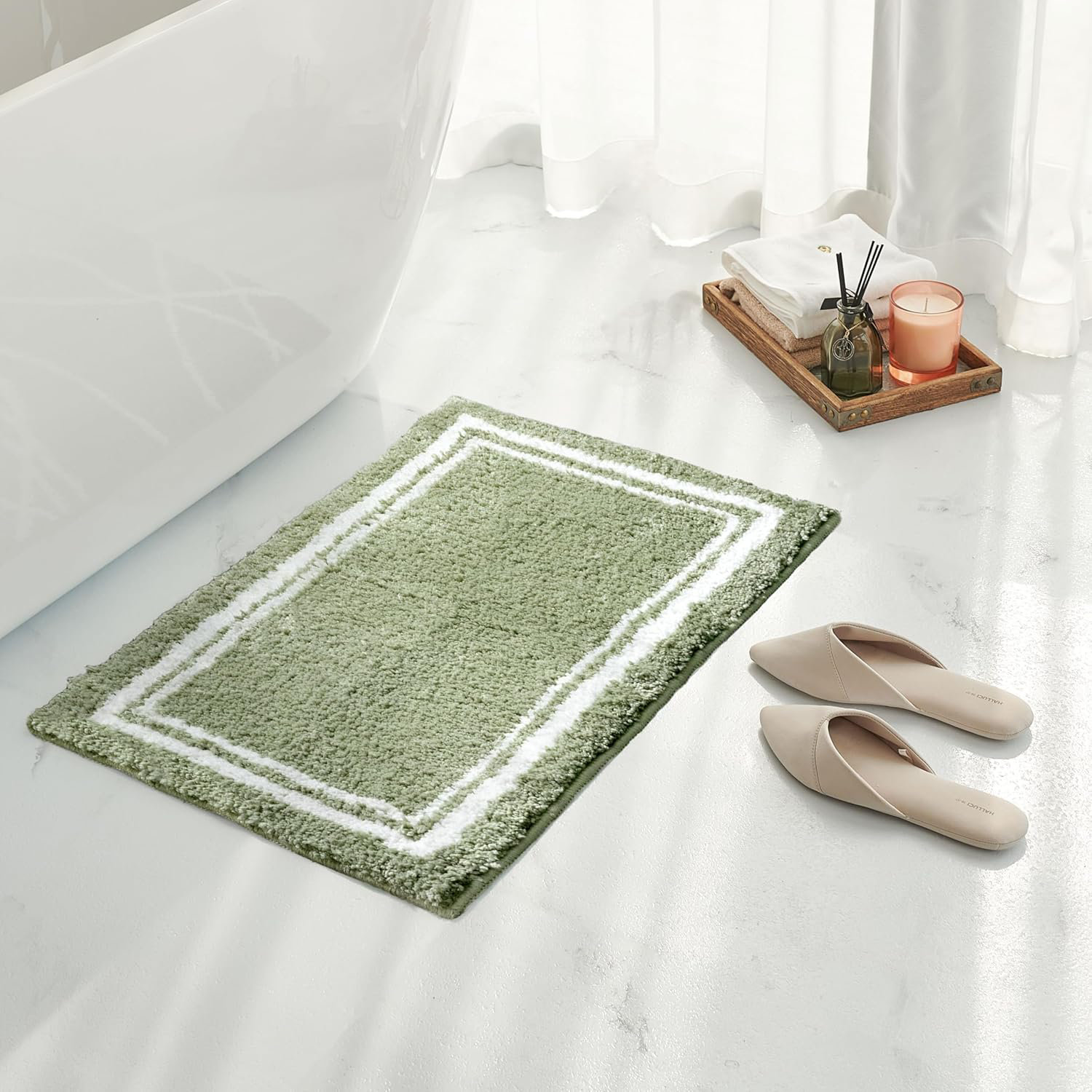 Gracie Oaks Fairwood Microfiber / Microsuede Bath Rug | Wayfair