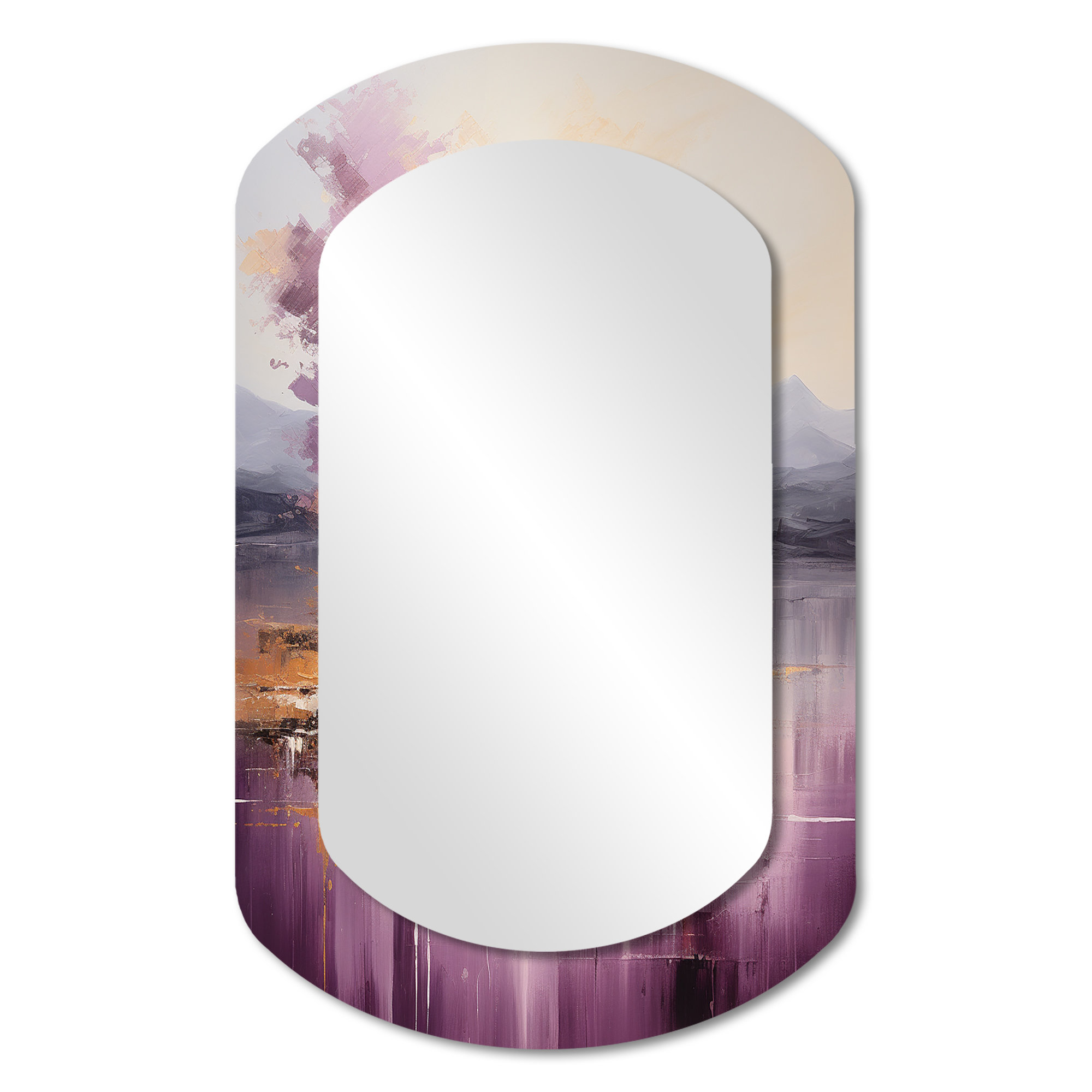 Ivy Bronx Purple and gold mountain landscape IV - Landscapes ...