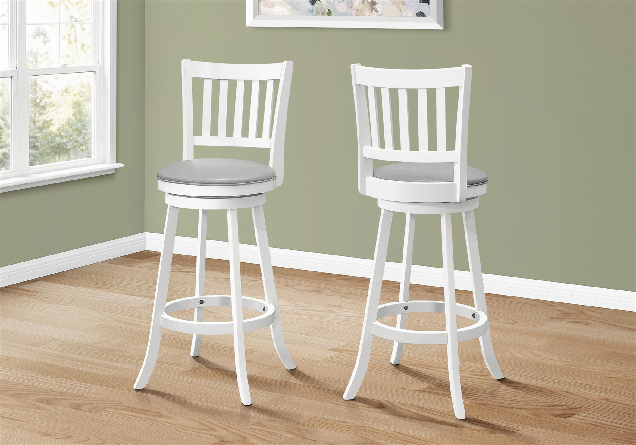 Hokku Designs Versatile and Stylish Swivel Bar Stools Set for Bars and ...