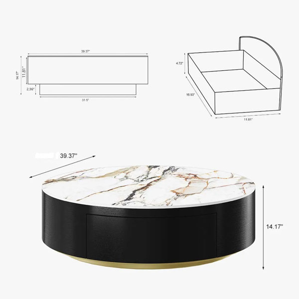 Hokku Designs Blosse Floating TV Stand, Entertainment Center with 3 ...