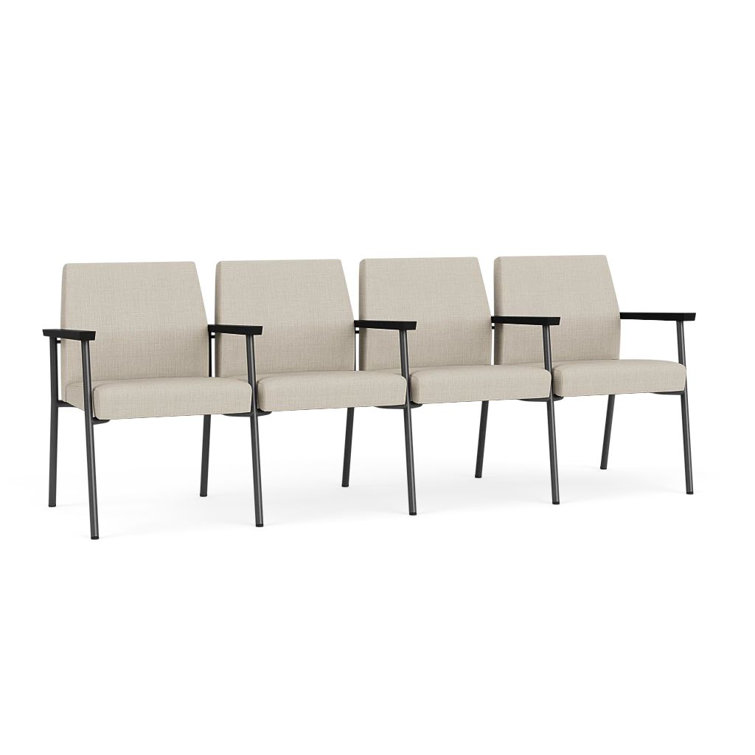Lesro Mystic Waiting Reception 4 Seat Tandem Seating Metal Frame | Wayfair