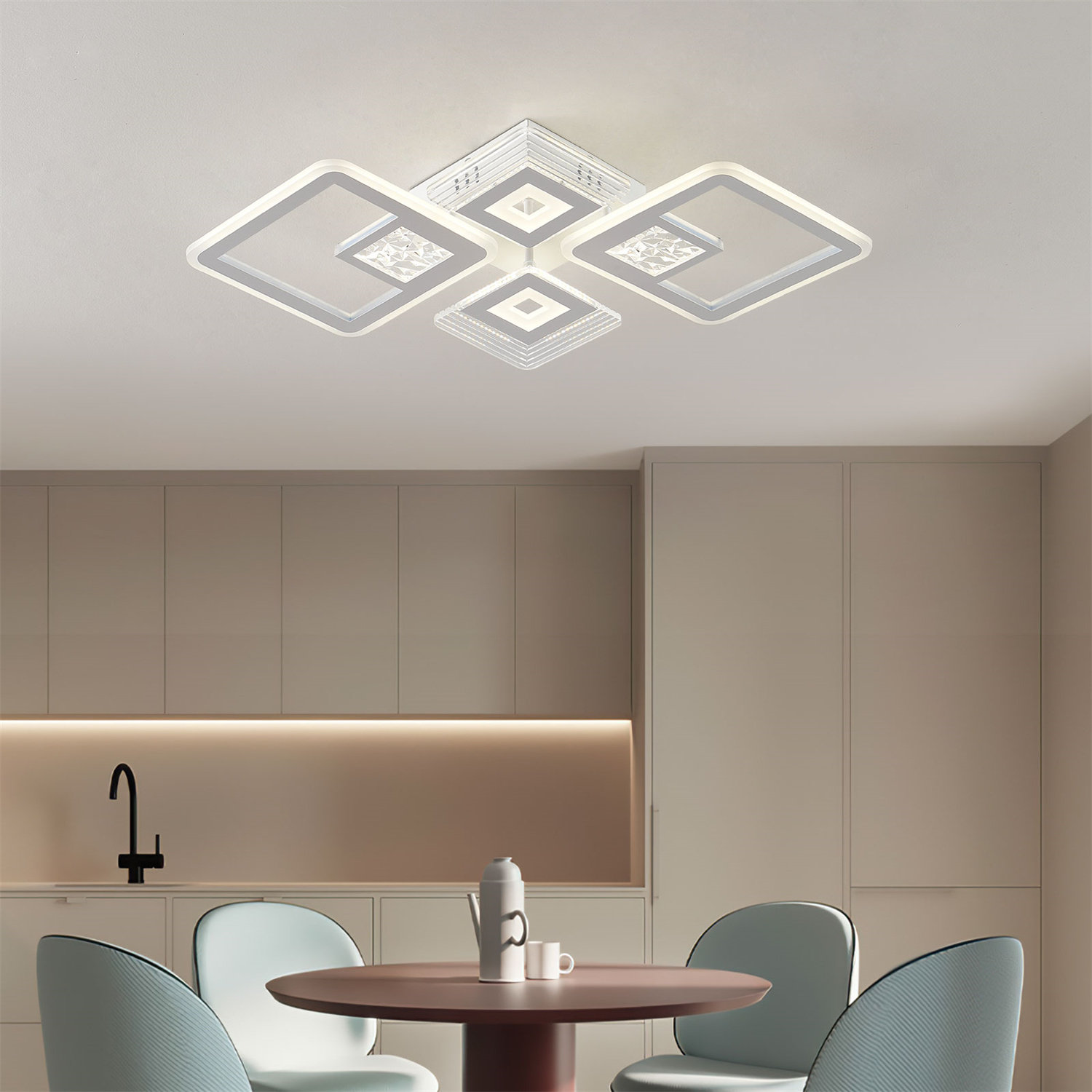 Wrought Studio™ Casilda LED Acrylic Ceiling Lamp Flush Mount Light ...