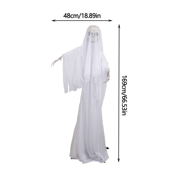 Astoria Grand Halloween Ornament Scary Ghost Bride Figure with Sound ...