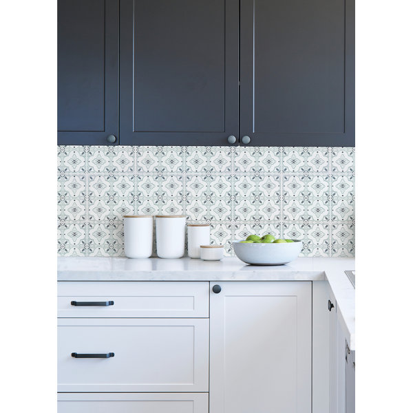 WallPops! Clover Embossed Peel & Stick Backsplash Tile Decal | Wayfair